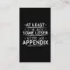 Funny Appendix Appendicitis Business Card | Zazzle