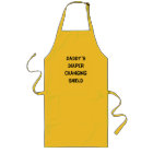 Funny apron for New Dad "diaper changing shield" | Zazzle