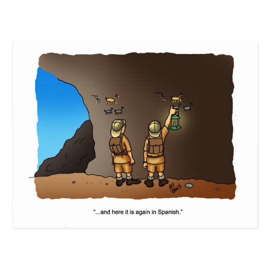 Funny Archaeologist Humor Cave Drawings Postcard | Zazzle.com