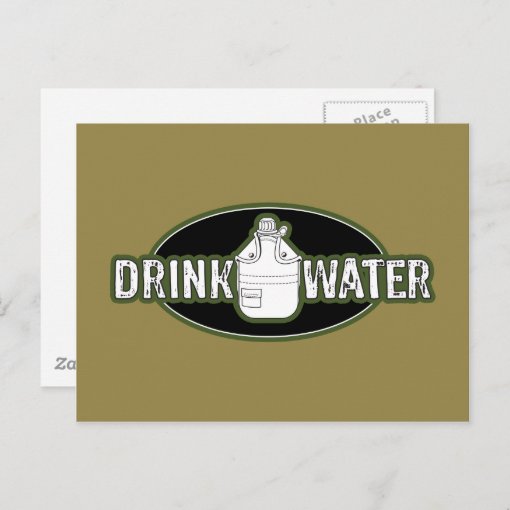 Funny Army "Drink Water" Postcard | Zazzle