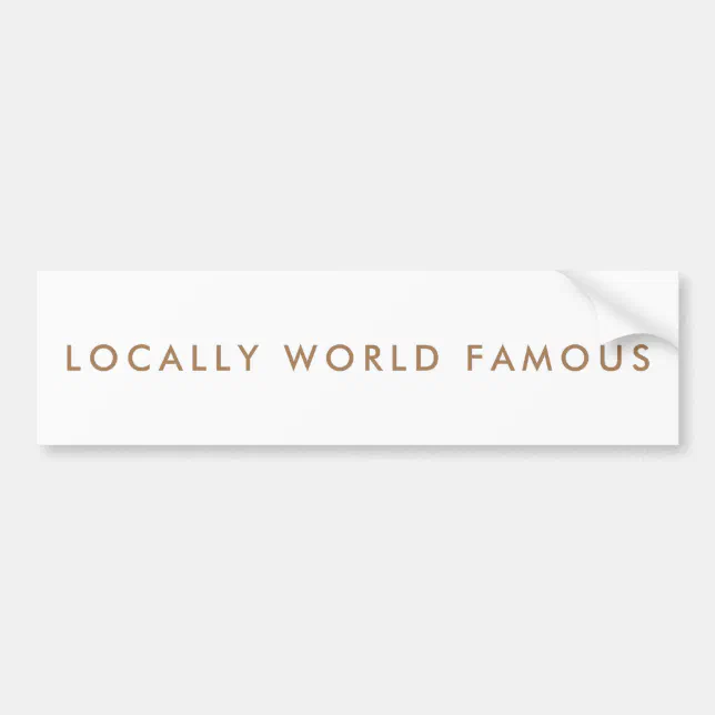 Funny Aspiration Minimalist Modern Nameplate Bumper Sticker | Zazzle