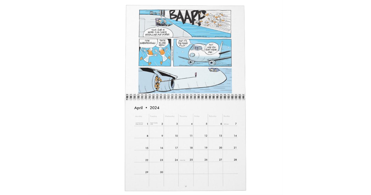 Funny Aviation Cartoons Calendar | Zazzle