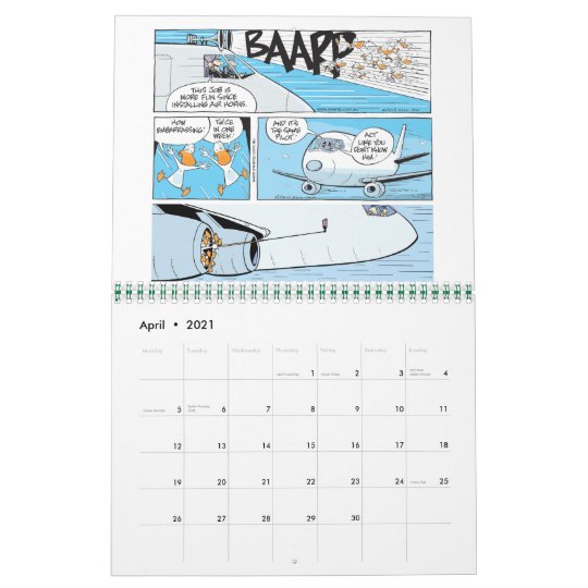 Funny Aviation Cartoons Calendar | Zazzle.com