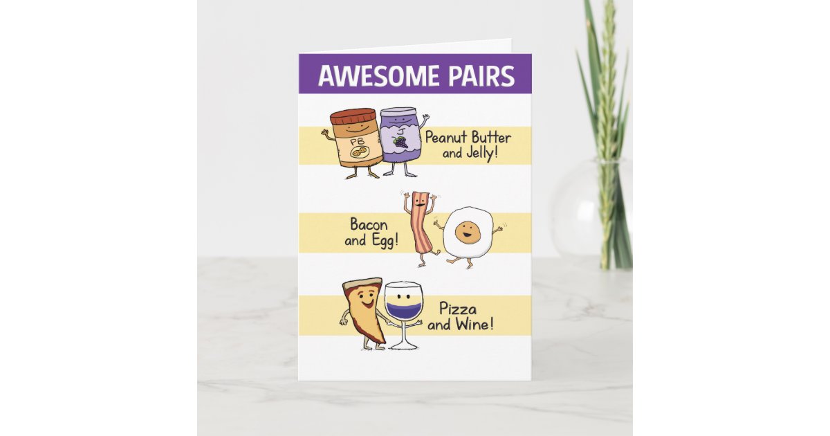 Funny Awesome Pairs Anniversary Card | Zazzle
