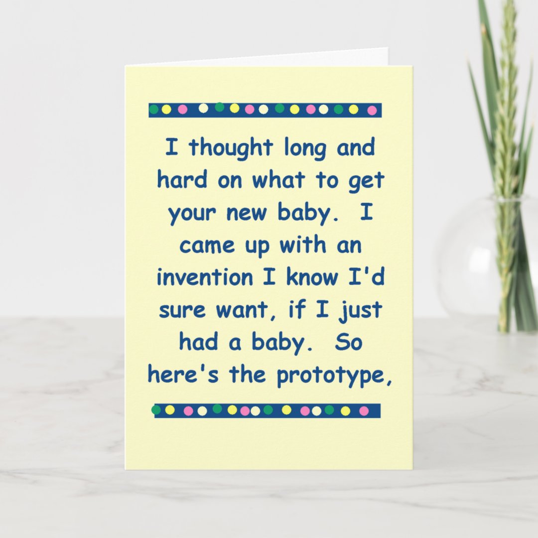 Funny baby card | Zazzle