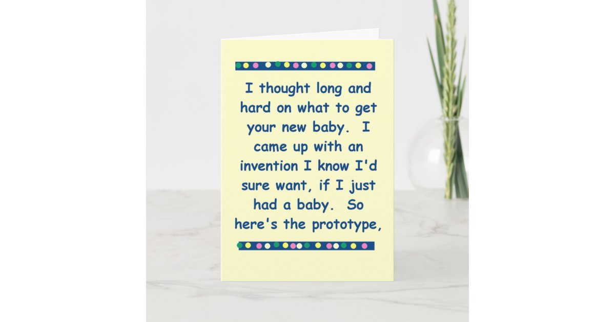Funny baby card | Zazzle