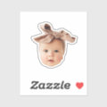 Funny Baby Face Cut Out Custom Photo Sticker | Zazzle