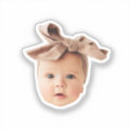 Funny Baby Face Cut Out Custom Photo Sticker | Zazzle
