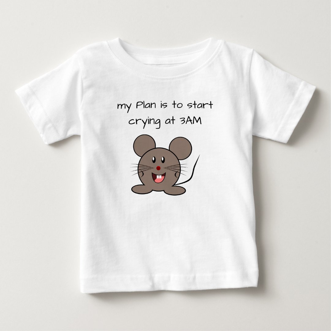Funny Baby Mouse Toddler Baby T-Shirt | Zazzle