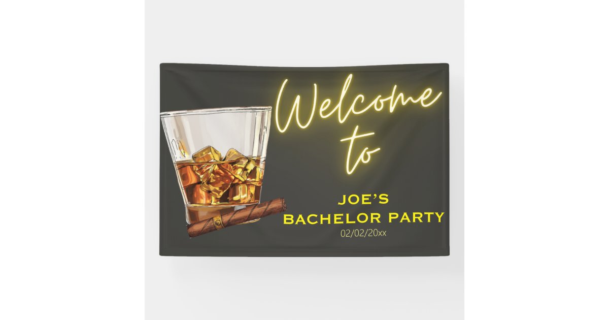 Funny bachelor party banner | Zazzle