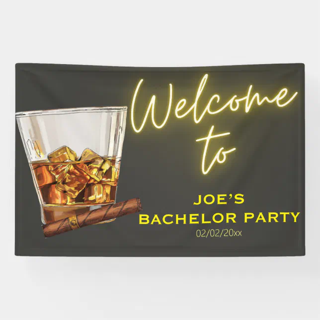Funny bachelor party banner | Zazzle