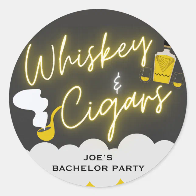 Funny bachelor party classic round sticker | Zazzle