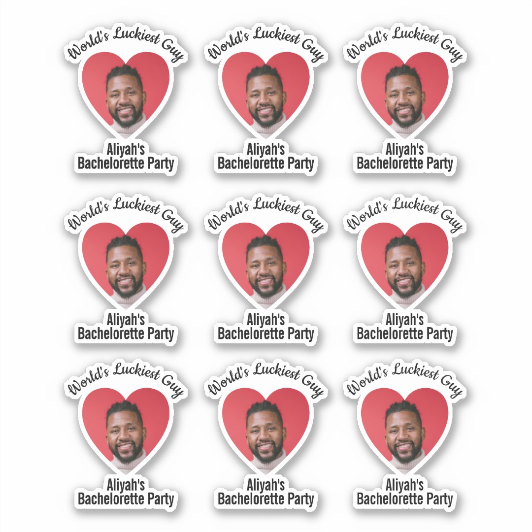 Funny Bachelorette Party Groom's Face Sticker | Zazzle