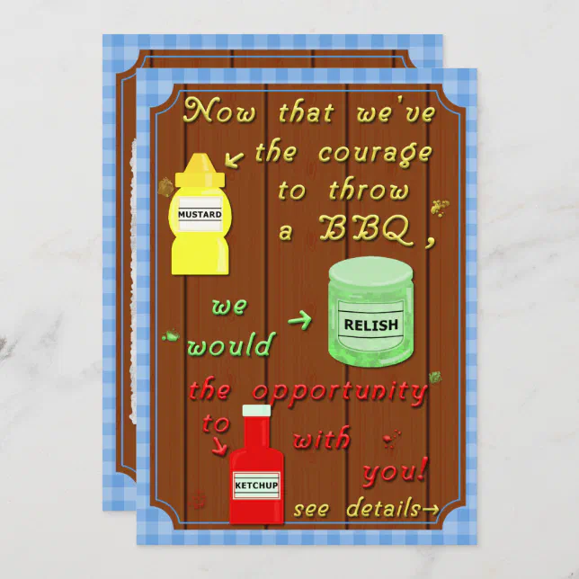 Funny Backyard Barbecue Party Pun Invitation | Zazzle