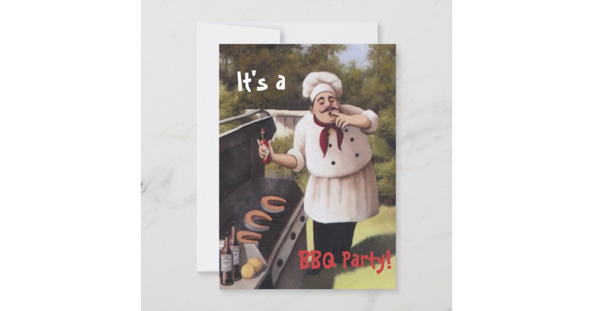 Funny Backyard BBQ Party Invites | Zazzle