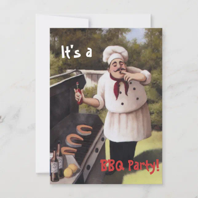 Funny Backyard BBQ Party Invites | Zazzle