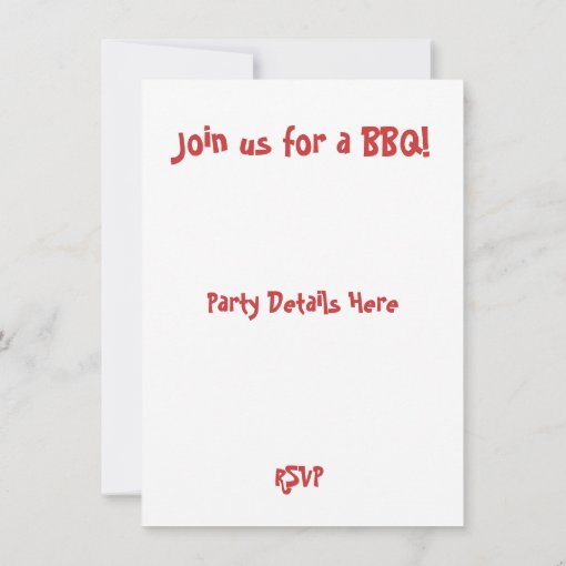 Funny Backyard BBQ Party Invites | Zazzle