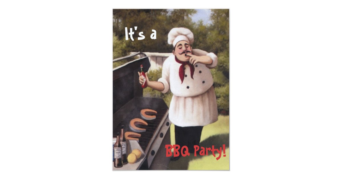 Funny Backyard BBQ Party Invites | Zazzle.com