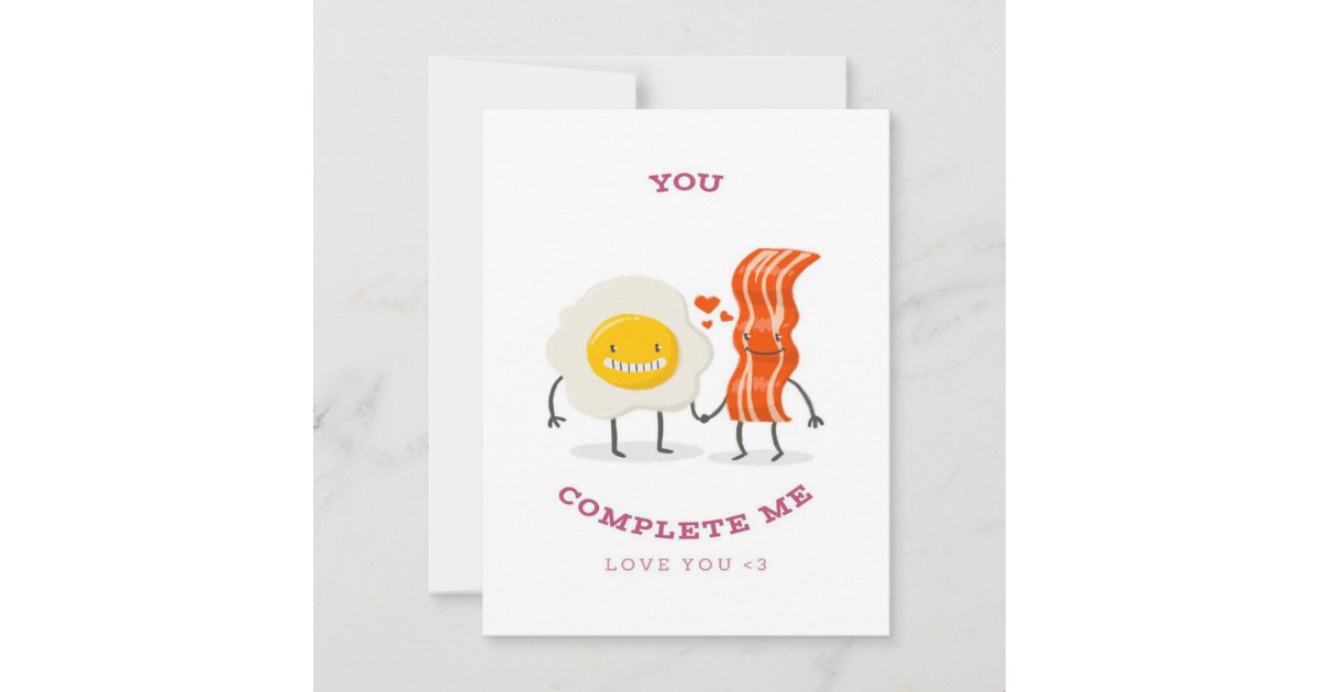Funny Bacon Egg Complete | Best Gift For Student Invitation | Zazzle
