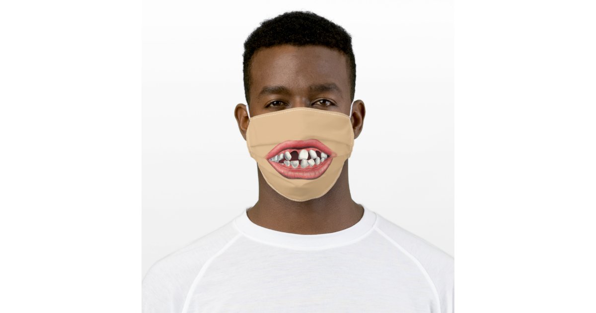 Funny Bad Hillbilly Teeth Adult Cloth Face Mask | Zazzle