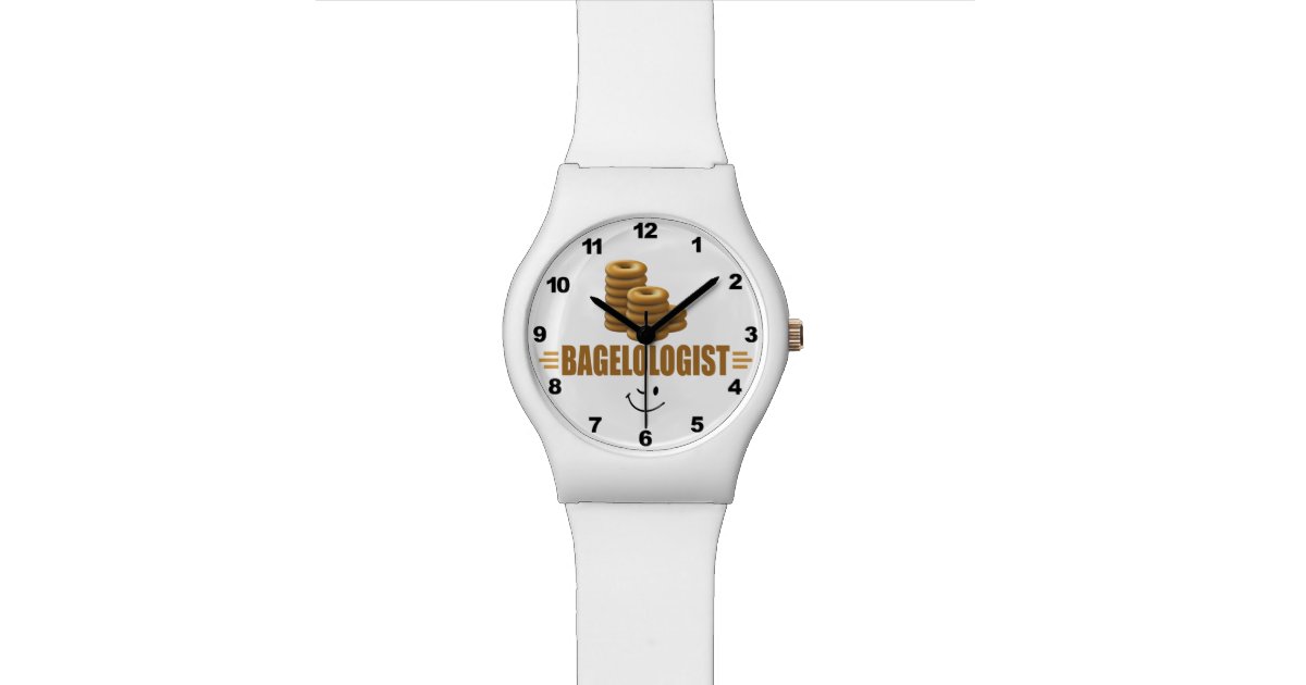 Funny Bagel Wrist Watch | Zazzle