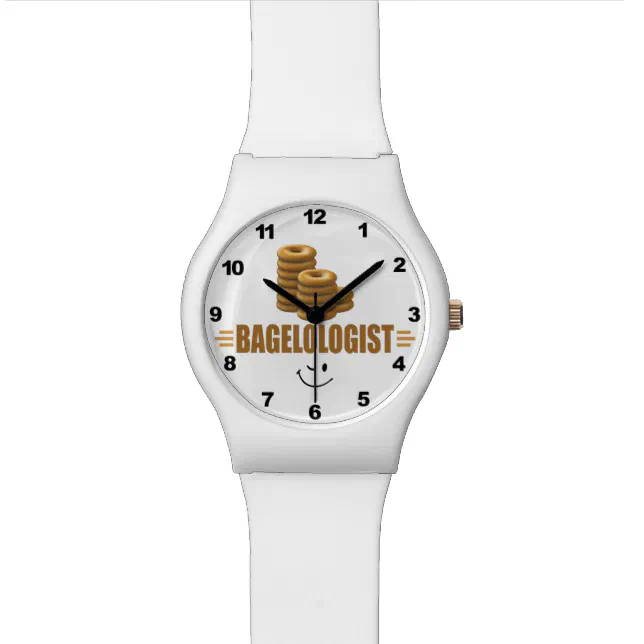 Funny Bagel Wrist Watch | Zazzle
