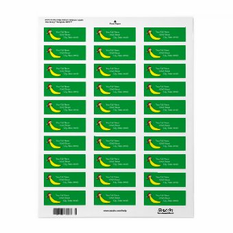 Funny Banana Custom Return Address Label | Zazzle