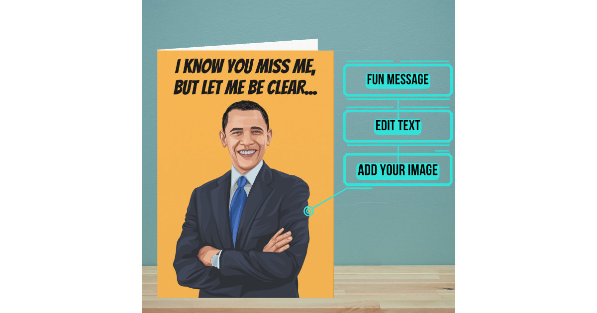 Funny Barack Obama Birthday Card | Zazzle