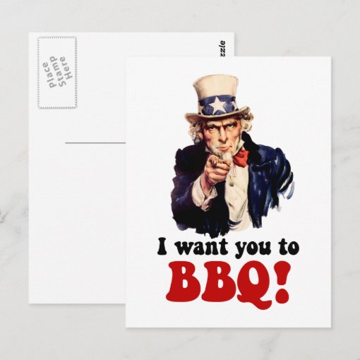 Funny barbecue postcard | Zazzle
