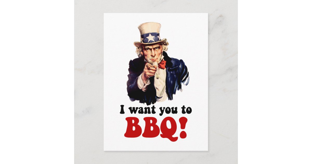 Funny barbecue postcard | Zazzle