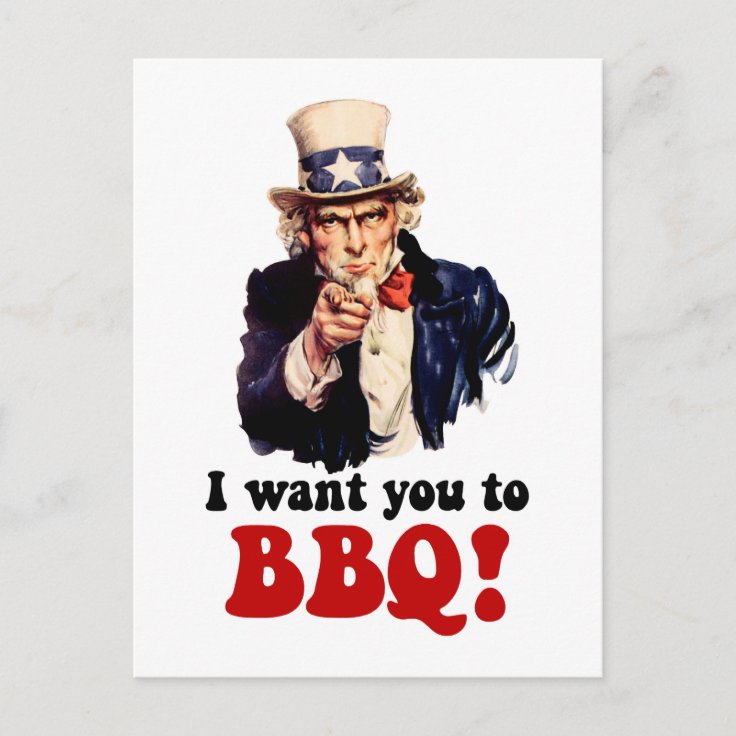 Funny barbecue postcard | Zazzle