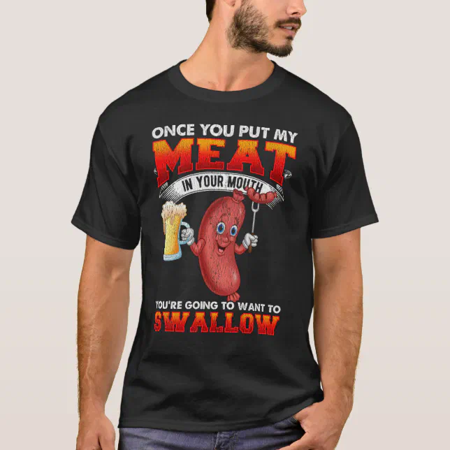 Funny Barbecue Sausage for Meat lover BBQ T-Shirt | Zazzle