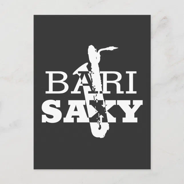 Funny Baritone Saxophone Gift For Bari Saxophonist Postcard | Zazzle