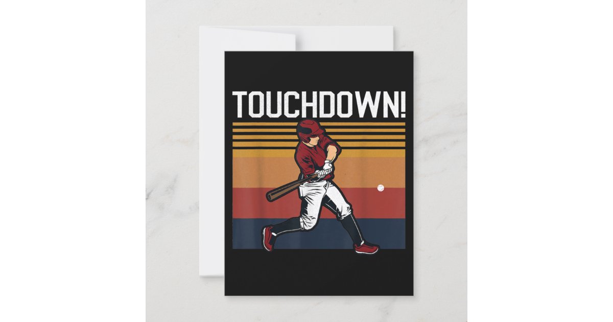 Funny Baseball Football Touchdown Sports Humor Invitation | Zazzle
