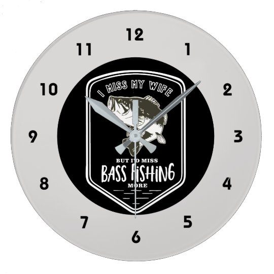 Funny Bass Fishing Quote Clock | Zazzle.com