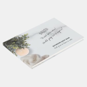 Funny Bathroom Humor 5-Star Review Bathroom Guest Book | Zazzle