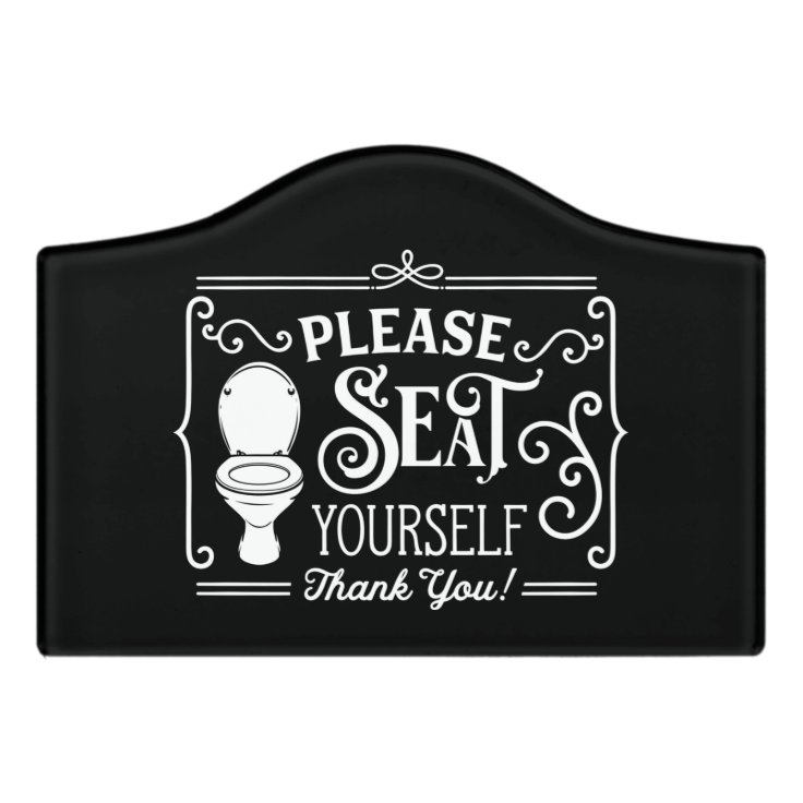 funny bathroom toilet word art Door Sign | Zazzle