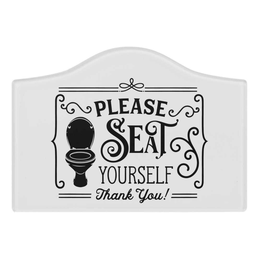 funny bathroom toilet word art door sign | Zazzle