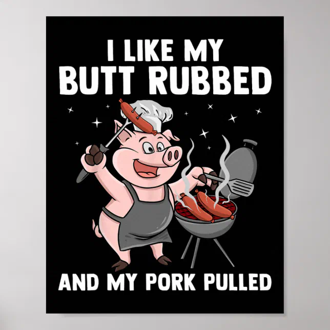 Funny Bbq Design For Men Women Bbq Lover Grilling Poster | Zazzle