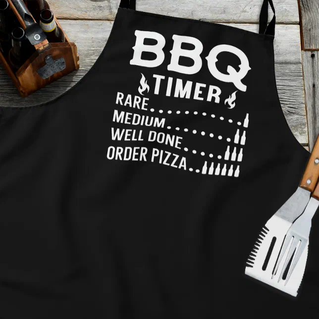 Funny BBQ Timer Apron | Zazzle