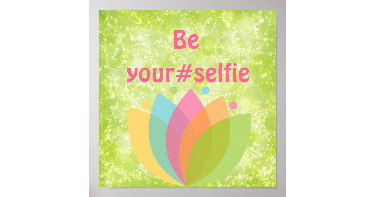 Funny Be Yourself Hashtag Quote Poster | Zazzle