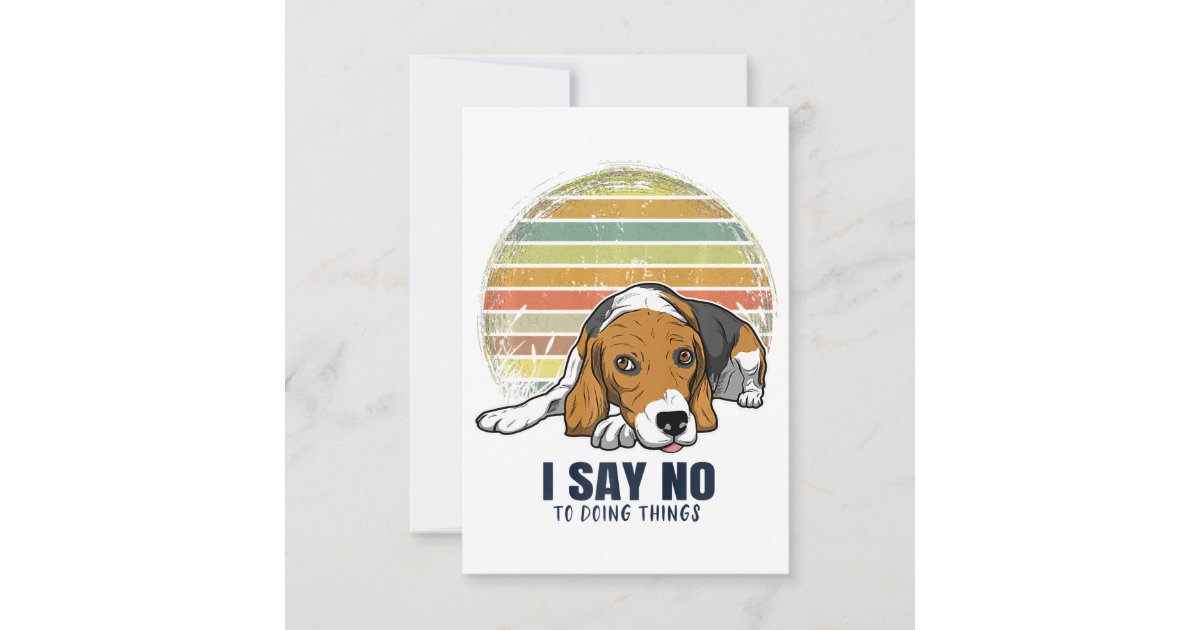 Funny Beagle/ Beagle Dog Lovers Thank You Card | Zazzle