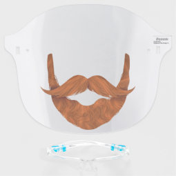 Funny Beard & Handlebar Mustache Facial Hair Face Shield | Zazzle
