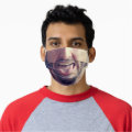 funny beard man tongue out adult cloth face mask | Zazzle