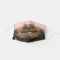 Funny beard mouth photo adult cloth face mask | Zazzle