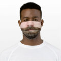 Funny beard mouth photo adult cloth face mask | Zazzle
