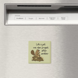 Funny Beaver at Work Magnet | Zazzle