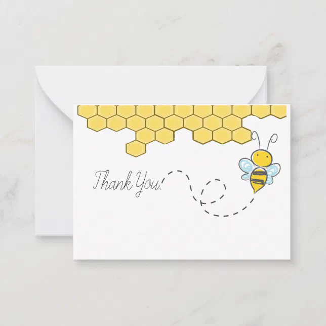 Funny Bee And Honeycomb Thank You Cards | Zazzle