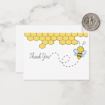 Funny Bee And Honeycomb Thank You Cards | Zazzle