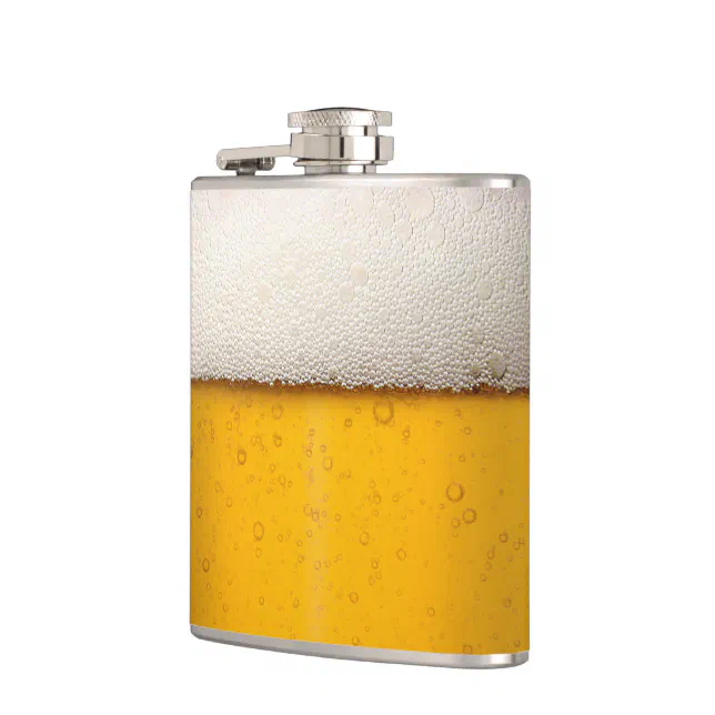 Funny Beer Bubbles Flask | Zazzle